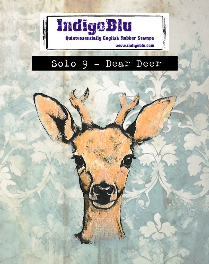Dear Deer Solo Red Rubber Stamp - IndigoBlu